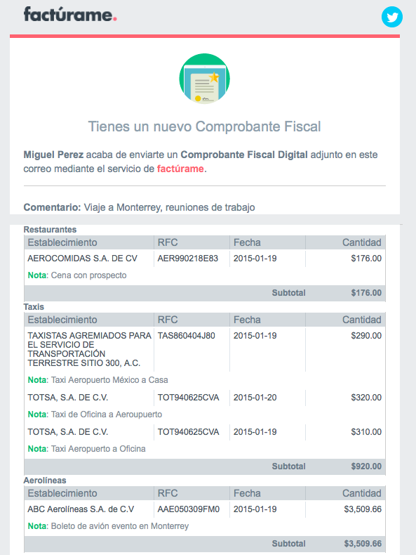 Solicita tus facturas de PROMEXMA